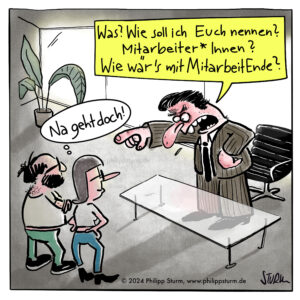 Wann sind wir da? - Cartoon von Philipp Sturm
